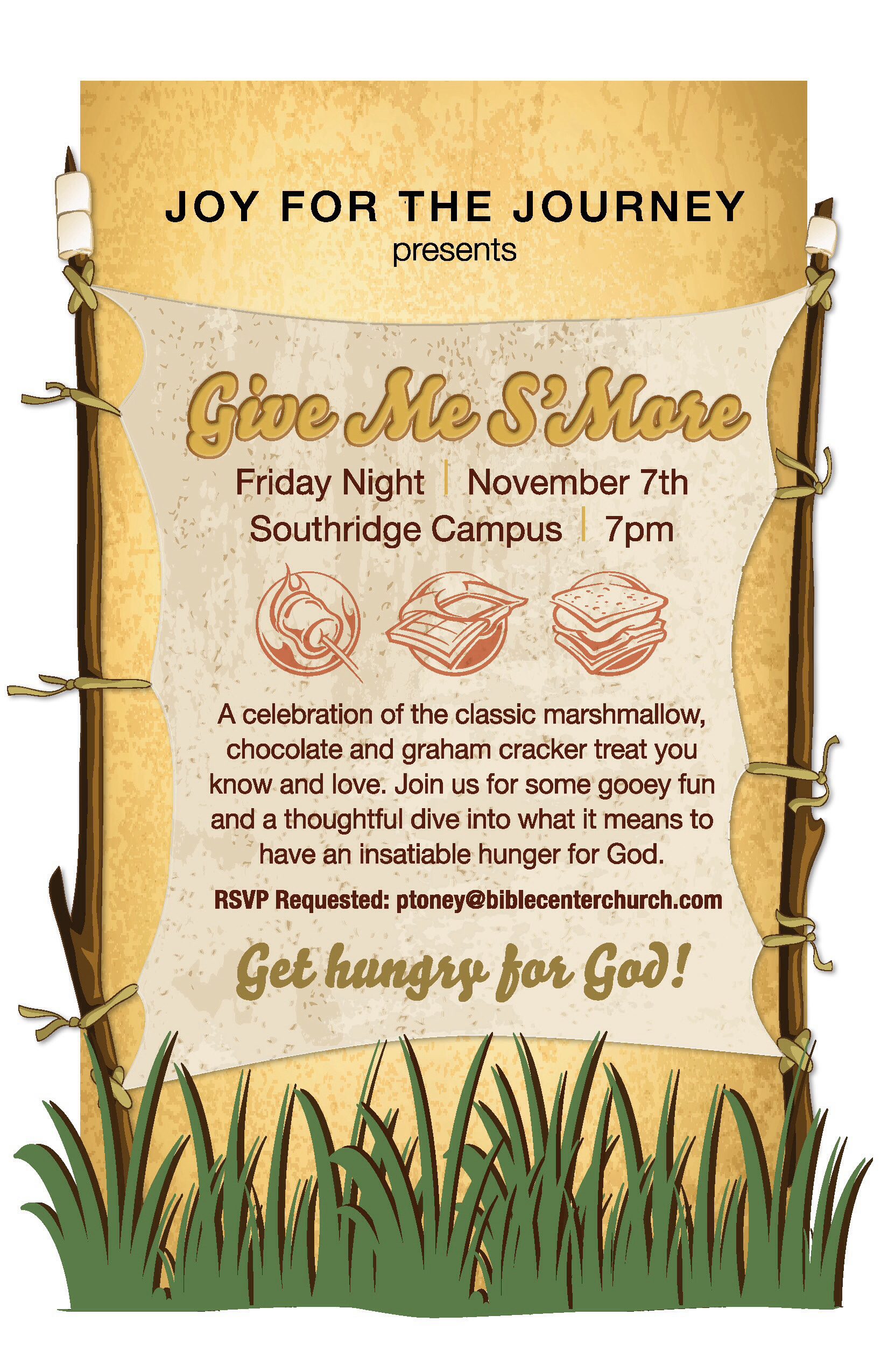 JFTJ Give Me S'more | Bible Center Church